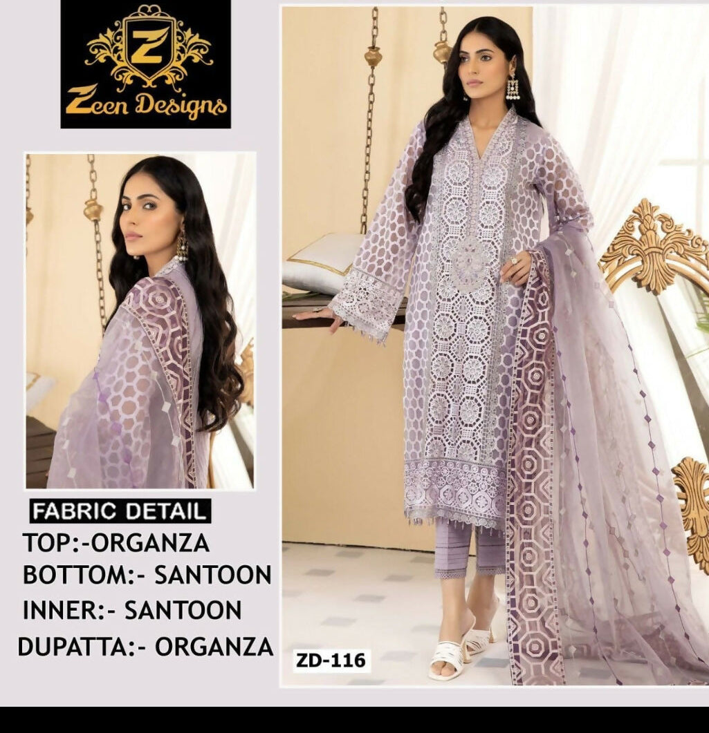 Zeen aquarium Pakistani Dress 3 pc set